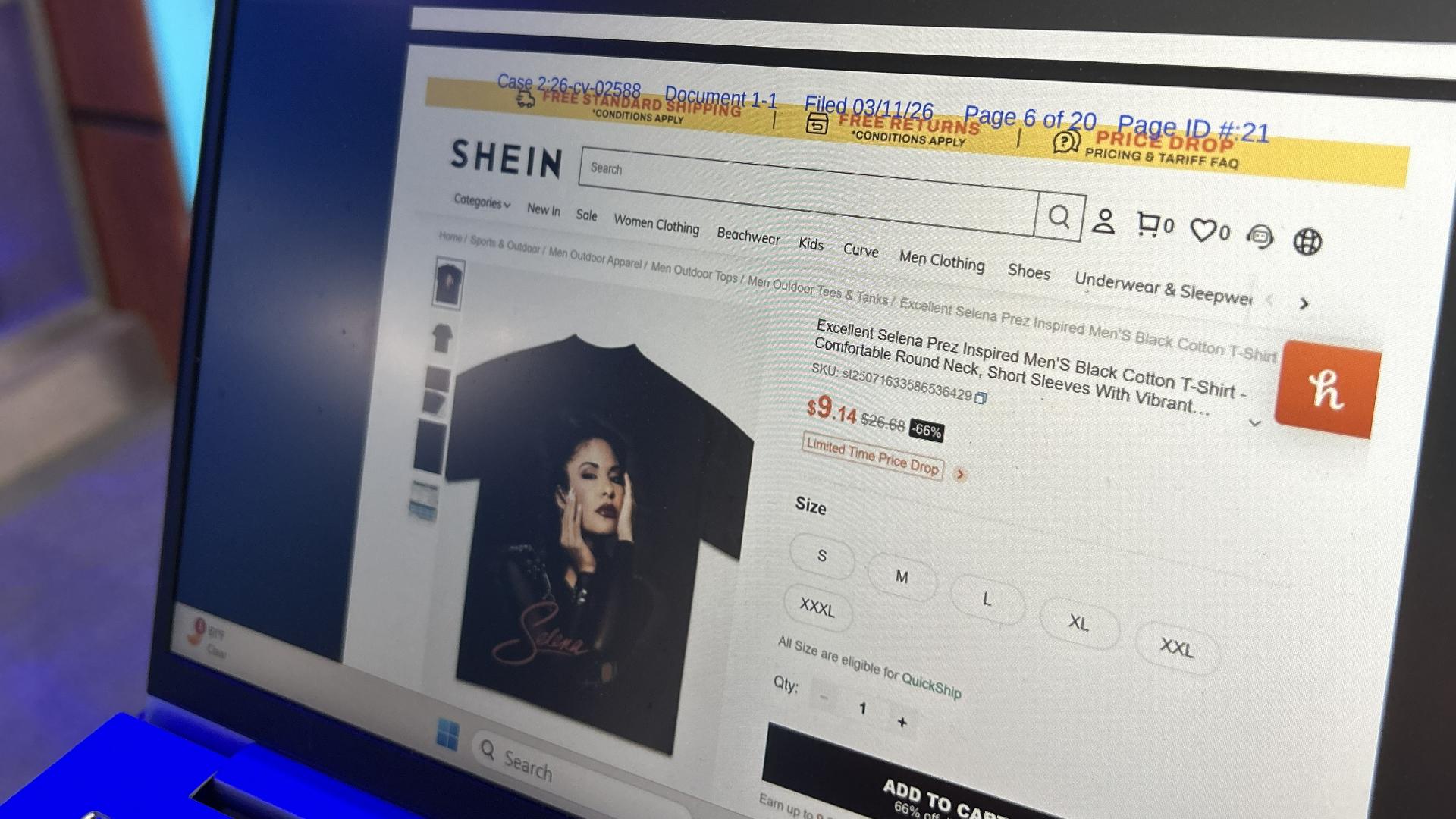 No results for 'Selena' on SHEIN after lawsuit filed by Q Productions ...