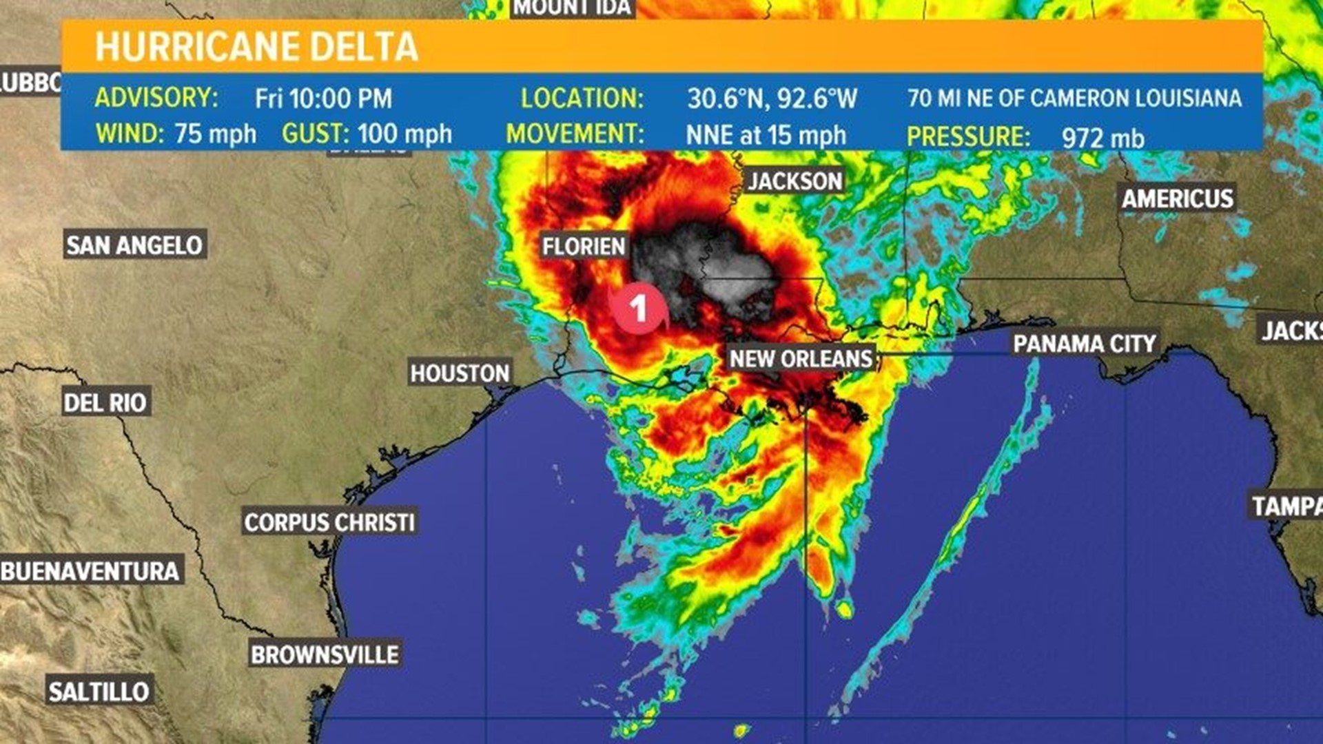 Hurricane Delta set to move over central Gulf Thursday | kens5.com