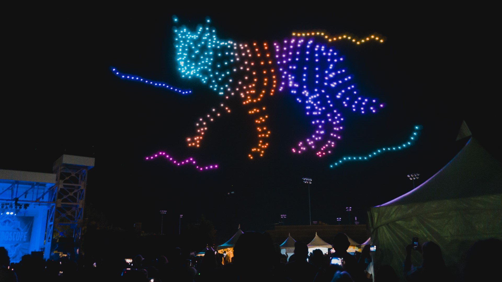 Sky Elements Drone Shows lights up the sky at SXSW 2024 | kens5.com