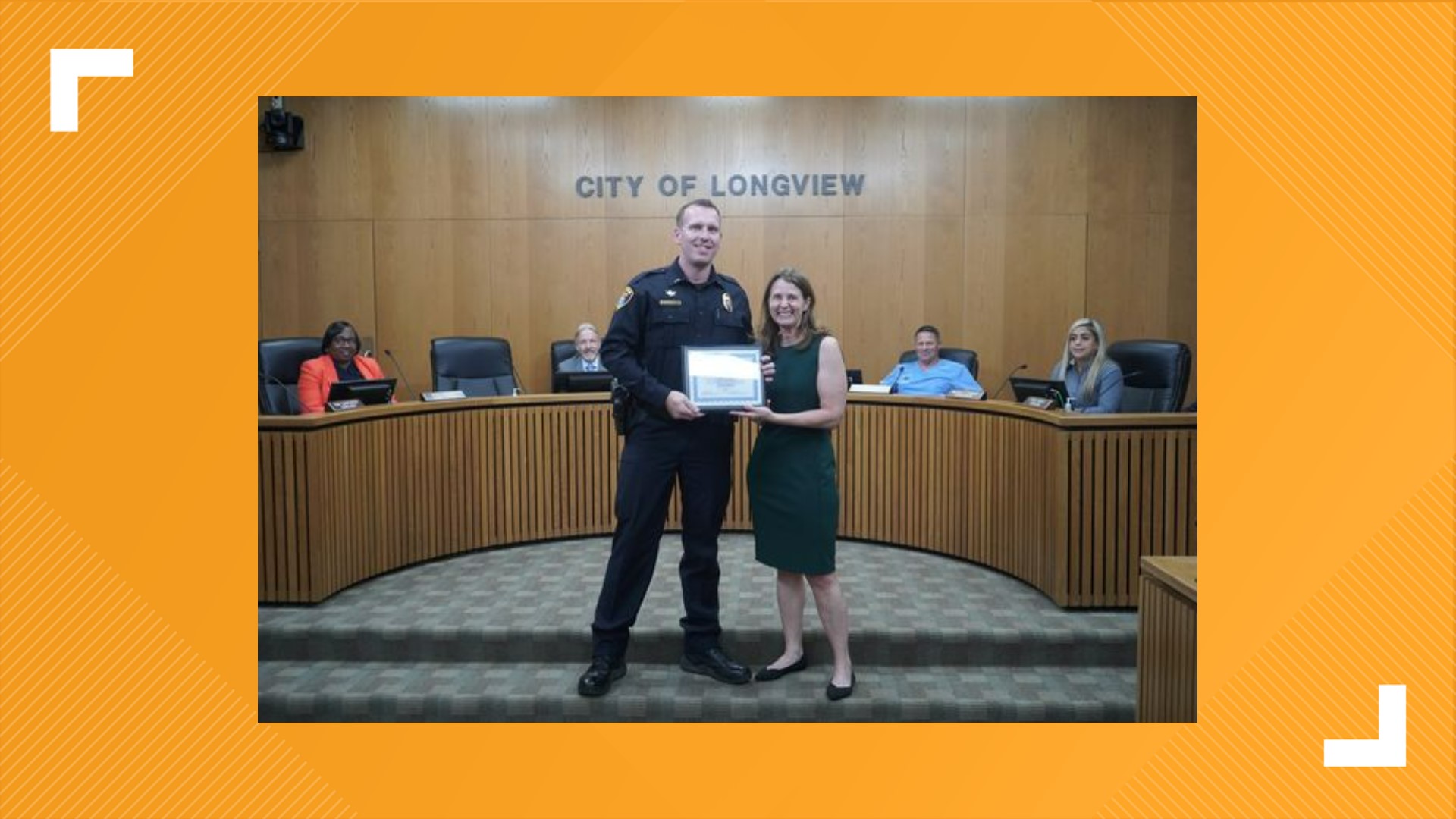 Longview police officer honored for helping save infant's life | kens5.com