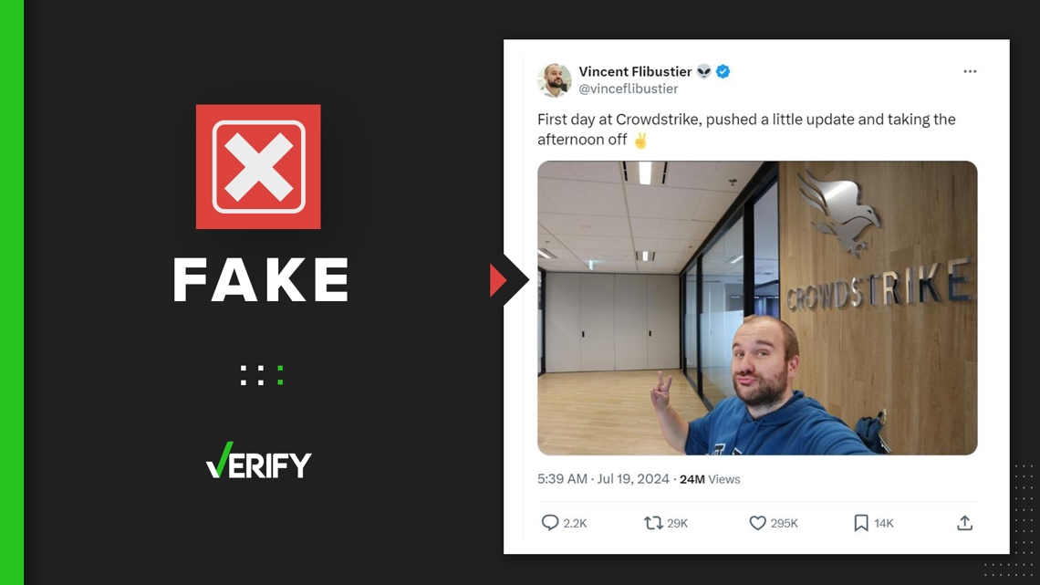 Viral CrowdStrike outage social media photo is fake | kens5.com