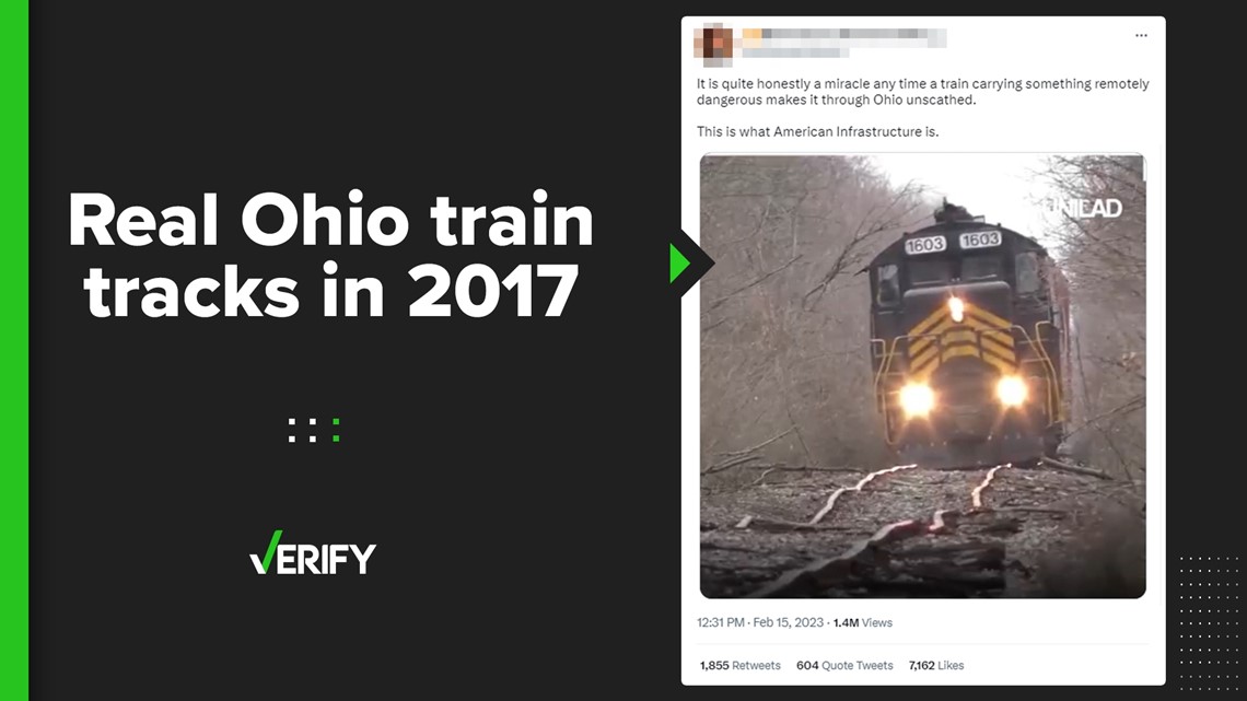 Video shows Ohio bendy train tracks that have been repaired | kens5.com