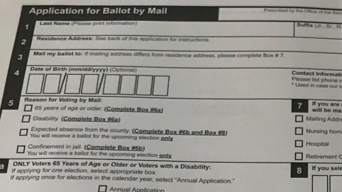 Some Texans are getting absentee ballot applications with President ...