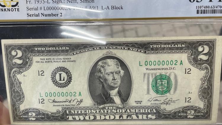 Two-dollar bill sold for thousands at auction goes viral | kens5.com
