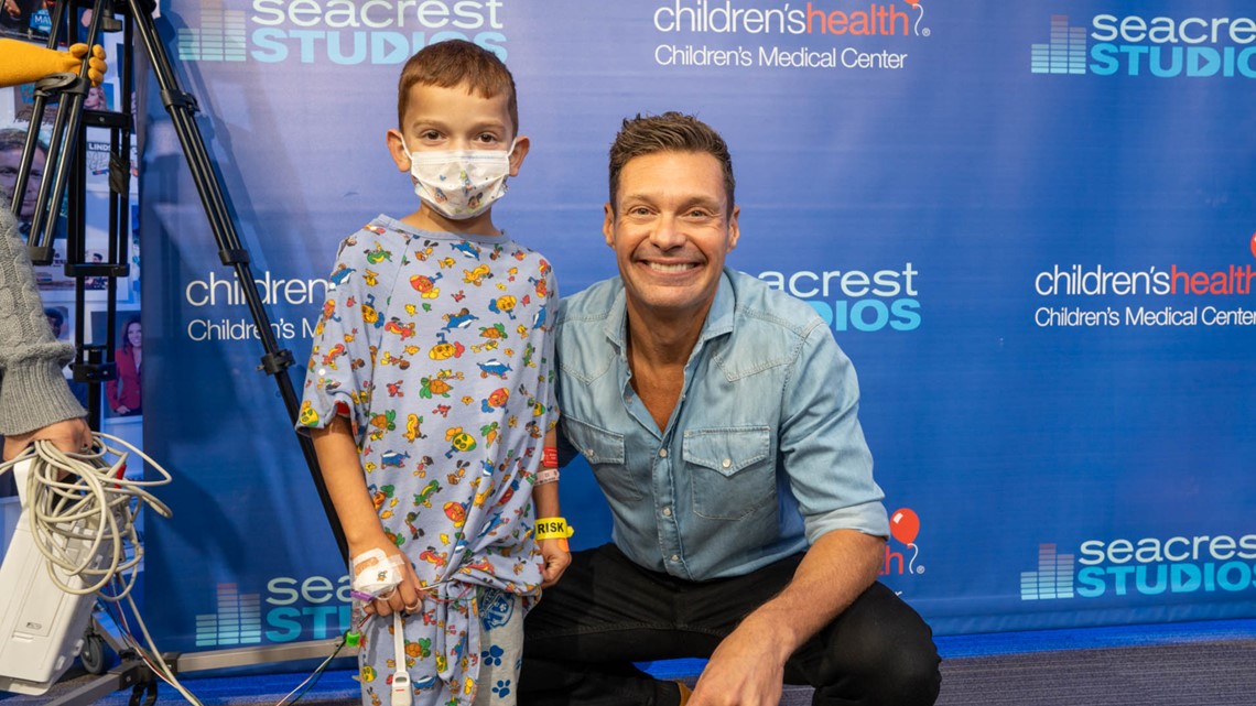 Ryan Seacrest visits patients at Children's Health Dallas | kens5.com
