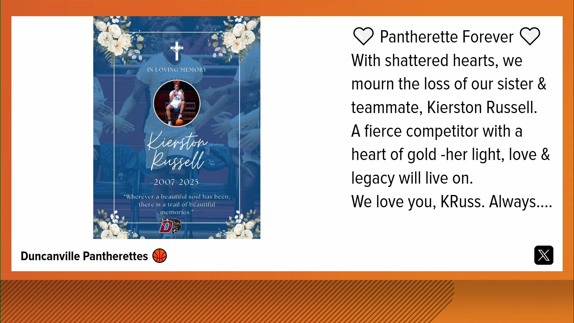 Keelon Russell, former Duncanville QB, mourns twin sister Kierston's ...