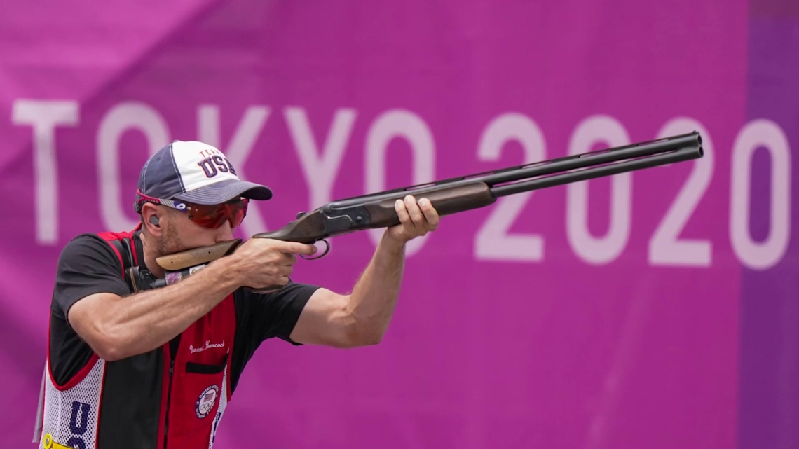 North Texas father wins gold in skeet shooting at Olympics | kens5.com