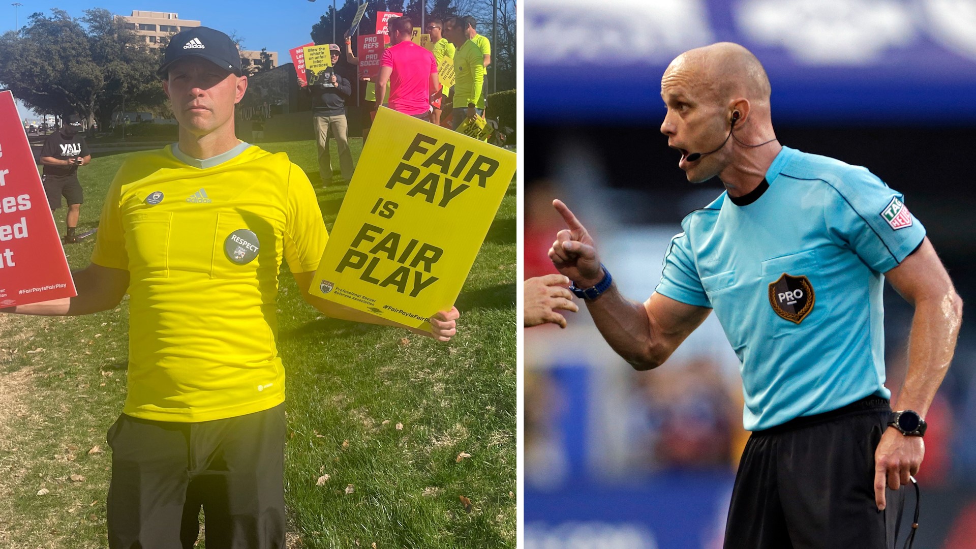 MLS referees speak out at Dallas picket during lockout | kens5.com