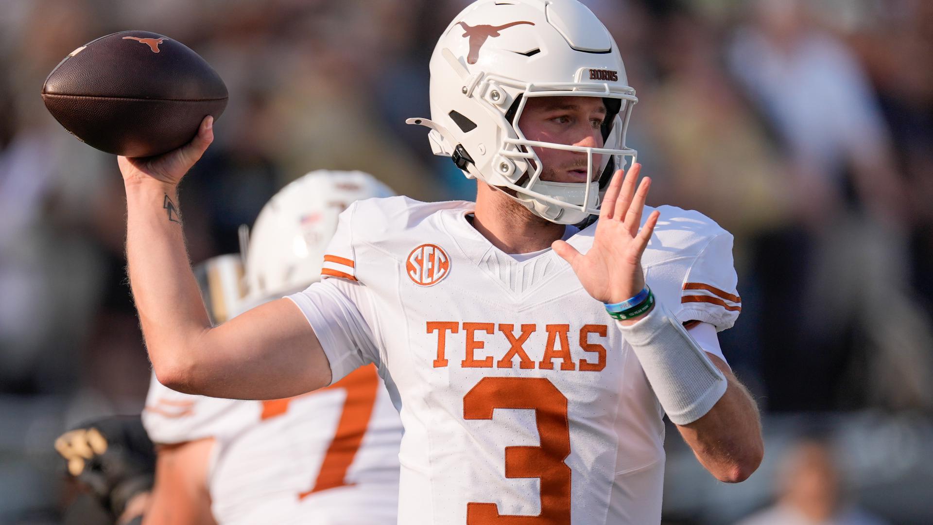 Quinn Ewers throws for 3 TDs as Texas beats Vanderbilt 27-24 | kens5.com