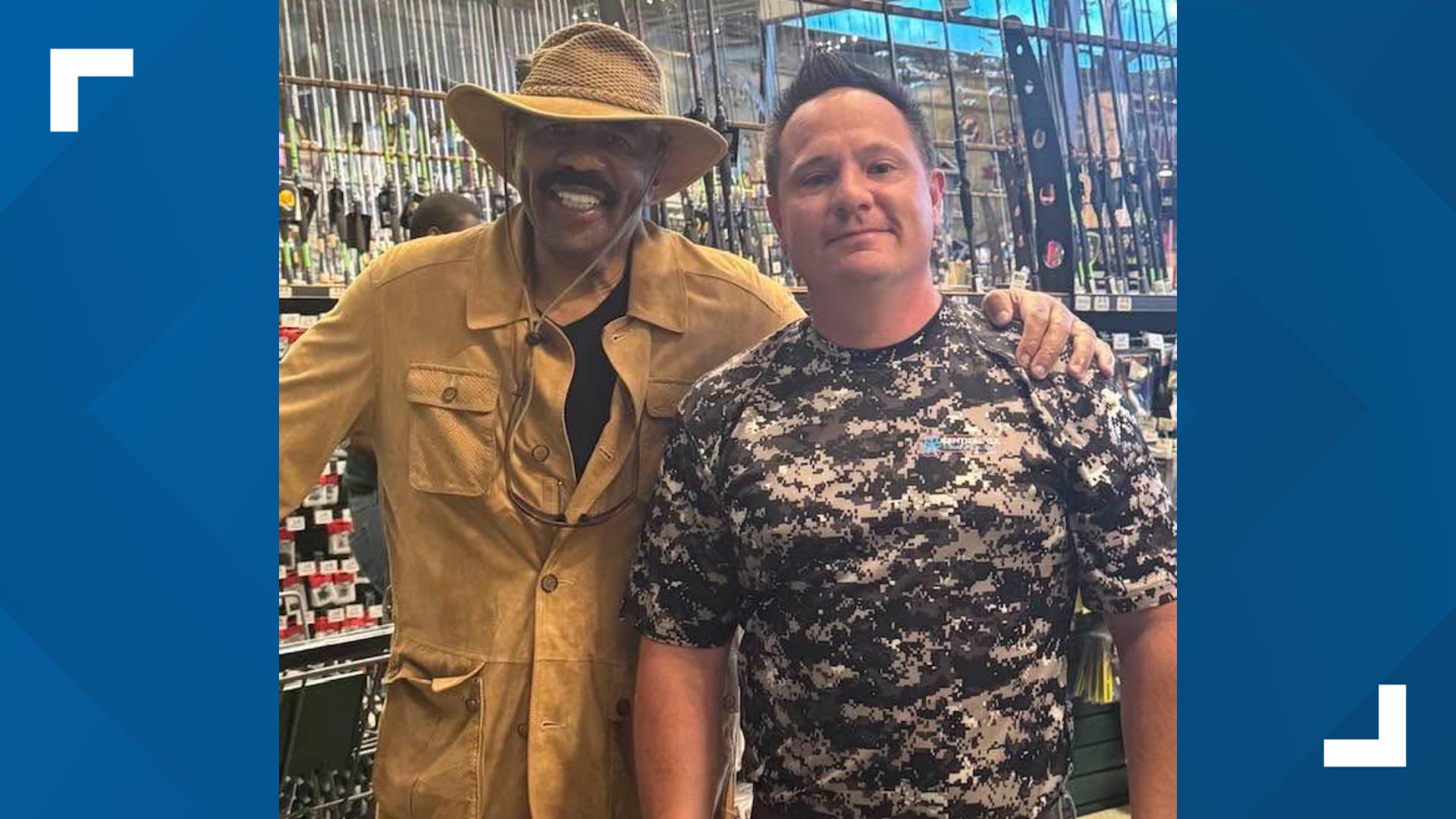 Legendary host Steve Harvey sighted at Macon Bass Pro Shops stocking up ...