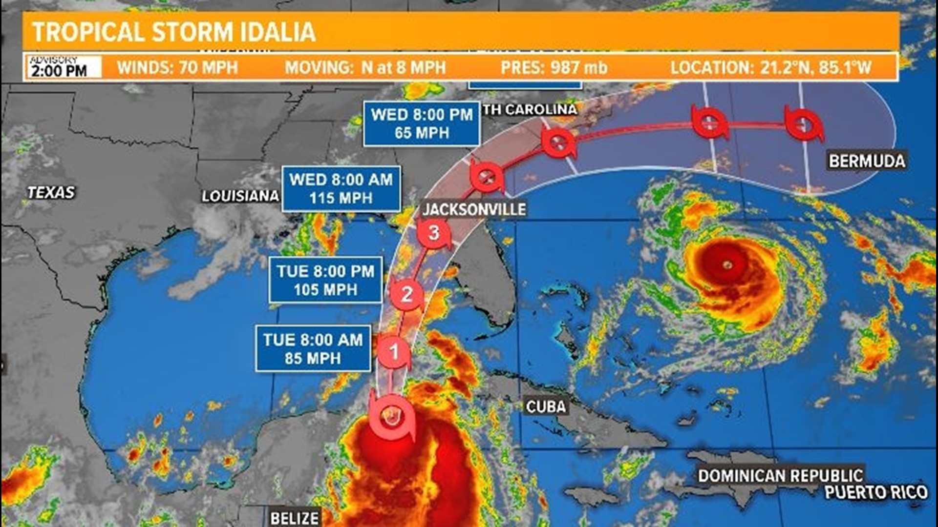 Tropical Storm Idalia path: May hit Florida as a hurricane | kens5.com