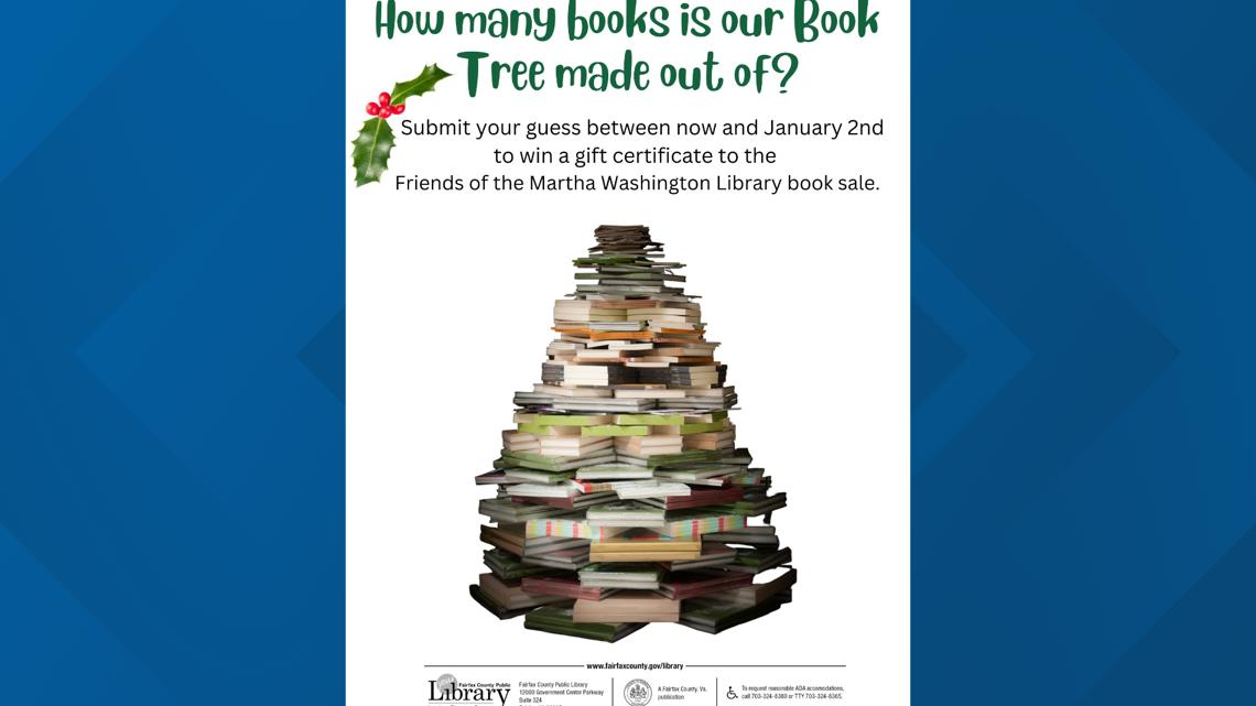 Merry Bookmas | Mary Washington Library unveils book tree | kens5.com