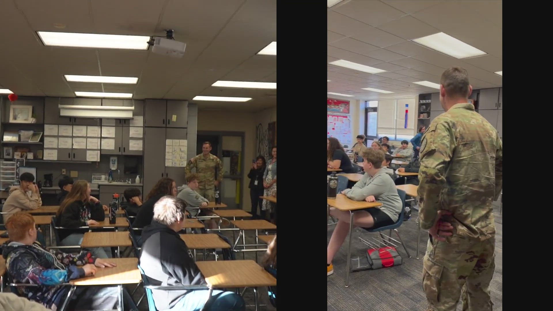Michigan military dad surprises kids after overseas deployment | kens5.com